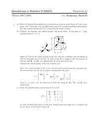 Introduction to Robotics Assignments 2007/2008 - 5 - Docsity