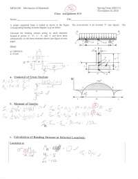 Assignment on Moment of Inertia - Mechanics of Materials I | MEM 230 - Docsity