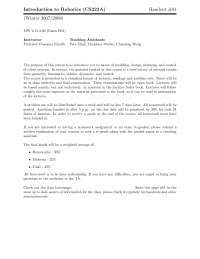 Course Information - Handouts - Introduction to Robotics - 1 - Docsity