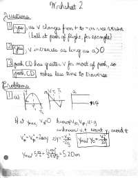 Mechanics Kinematics in One Dimension - Exercises - Physics - Docsity
