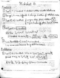 Mechanics Rotational Energy - Exercises - Physics - Docsity