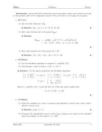 5 Solved Problems on Applied Algebra - Exam 1 | MATH 4023 - Docsity