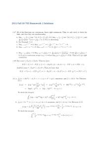 Probablity 1 Solution, Exercises - Mathematics - Docsity