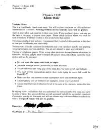 Exam 2D with Solutions - Introductory Physics-Electricity and Magnetism, Optics, Modern Physics ...