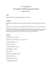 AACC Method 46-10 Crude Protein - Improved Kjendahl Method - Metodo de ...