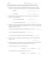 Test 3A Resolution - Introduction to Mathematical Modeling | MATH 1101 ...