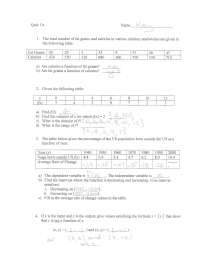 Solved Quiz 1 for Introduction to Mathematical Modeling | MATH 1101 - Docsity