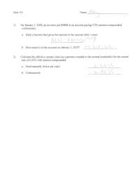 Solved Questions on Mathematical Modeling - Quiz 5 | MATH 1101 - Docsity