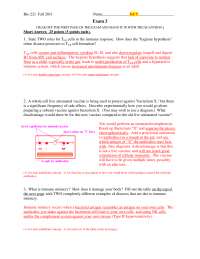 Exam 3 Solution Key | Introduction to Microbiology | BIOL 22100 - Docsity