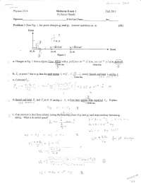 Midterm Exam 1 for Physics with Solution Set | PHYS 2114 - Docsity