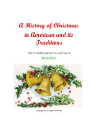 A History of Christmas in American and its Traditions - Docsity
