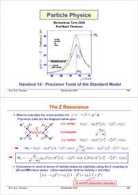 Particle Physics Part III-Handout 14 2004-Physics - Docsity