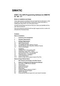 SIMATIC STEP 7 V5.4 SP5 Programming Software for SIMATIC S7 / M7 ...