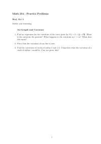 Practice Problems on Arc Length and Curvature - Calculus IV | MTH 254 - Docsity