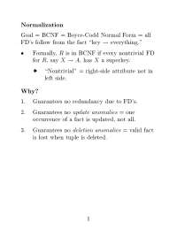 Normalization-Database systems-Lecture 04 Slides-Computer Science - Docsity