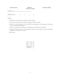 4 Problems on Calculus II - Exam 2 | MATH 1020 - Docsity