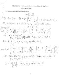 Practice Exam 4 Solutions - Multivariate Calculus and Matrix Algebra ...
