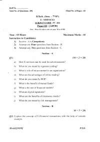 E-Services – Exam Paper – Information Technology – 7th Semester - Docsity