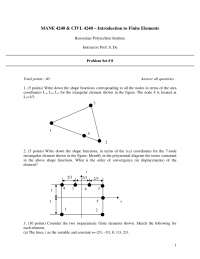 Solved Problem Set 8 for Introduction to Finite Elements | MANE 4240 ...