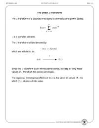 Direct Z-transform-Digital Signal Processing-Lecture 08 Slides-Electrical and Computer ...