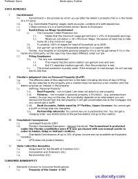 Bankruptcy Outline 2 - Docsity