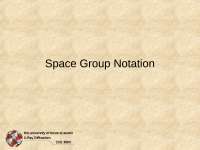 Space Group Notation - Mineralogy, Slides | GEO 210 - Docsity