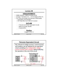 Thévenin Equivalent Circuit-Introduction to Microelectronic Circuits-Lecture 08 Slides ...