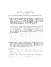 Abstract Algebra 6 - Exercises - Mathematics - Docsity