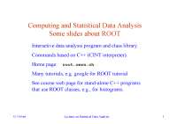 Review-Computing and Statistical Data Analysis-Lecture Review Slides-Physics - Docsity