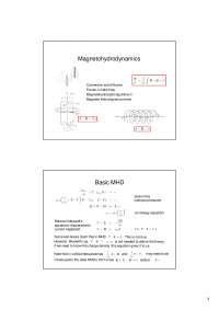 Magnetohydrodynamics-Introduction to Plasma Physics-Lecture 08 Slides-Physics - Docsity