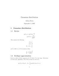 Gaussian Distribution - Essay - Physics - Docsity