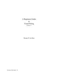 Visual prolog - Beginner Guide - Beginner Guide - Docsity