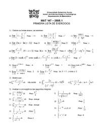Calculo 2 exercicios - calculo 2 exercicios - Docsity
