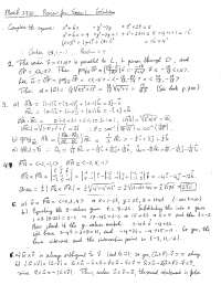Exam 1 Review Answers - Multivariable Calculus | MATH 2730 - Docsity