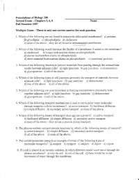 30 Multiple Choice with Answers Exam 2 - Foundations of Biology | BIOL ...