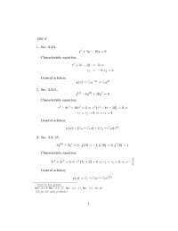 Introduction to Differential Equations and Examples | MATH 285 - Docsity
