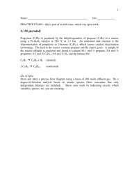 Practice Exam with Questions - Chemical Engineering Calculations | CHE ...