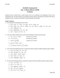 15 MCQs on Linear Circuit Analysis II - Homework 4 | ECE 20200 | Assignments Electrical Circuit ...