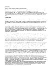 Attempts - Criminal Attempts Act 1981 - Docsity