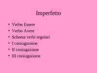 Imperfetto - coniugazione dei verbi - materiale didattico di italiano ...