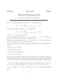 Homework 5 with Solutions - Introduction to Advanced Mathematics | MATH 215 - Docsity