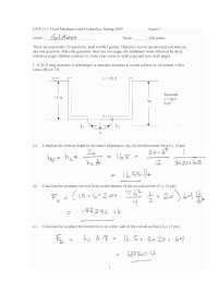 Exam 1 Questions with Solutions - Fluid Mechanics and Hydraulics | CME ...
