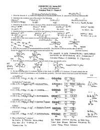 Honors General Chemistry II - Sample Worksheet #11 with Answers | CHEM ...