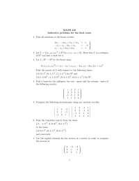 21 Questions in Final Examination on Applied Linear Algebra | MATH 310 - Docsity