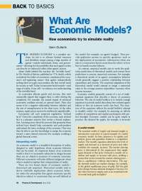 What are economic models - Docsity