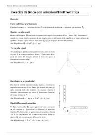 Esercizi Elettrostatica - Docsity