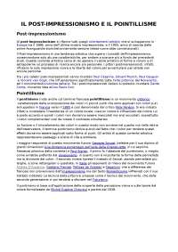 16 IL POST-IMPRESSIONISMO E IL PUNTINISMO - Docsity