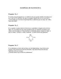 Olimpiada matematica 50 - Ejercicios - Primaria - Docsity