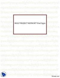 Vital Signs-Microcontroller and Assembly Language-Project Report - Docsity