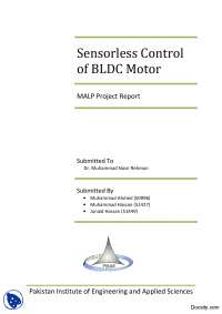 Sensorless Control of BLDC Motor-Microcontroller and Assembly language-Project Report - Docsity